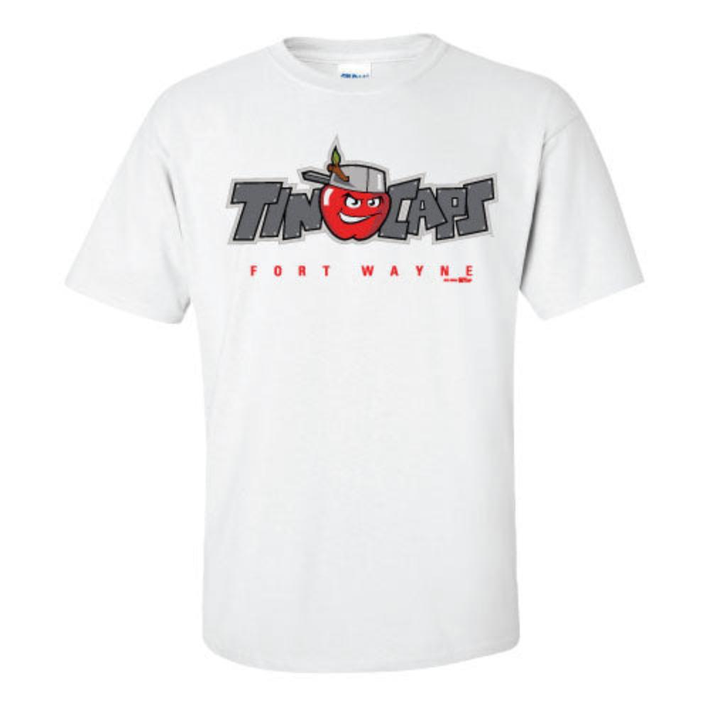 Fort Wayne TinCaps Primary Logo White Tee – Fort Wayne TinCaps Official ...