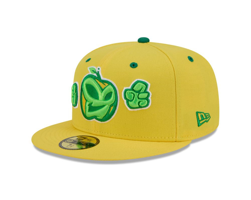 Fort Wayne Manzanas Luchadoras 2025 On-Field: 59FIFTY Yellow Cap – Fort ...