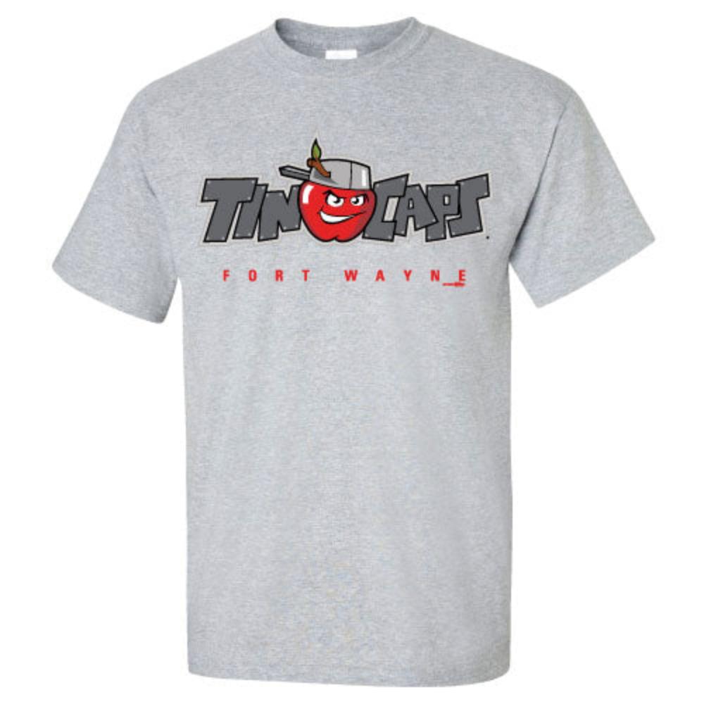 Fort Wayne TinCaps Primary Logo Gray Tee – Fort Wayne TinCaps Official ...
